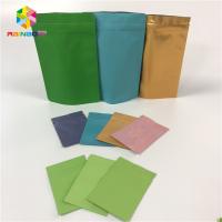 China Food Grade Foil Pouch Packaging Flat Zip Lock Heat Seal Aluminum Foil Bags Reusable for sale