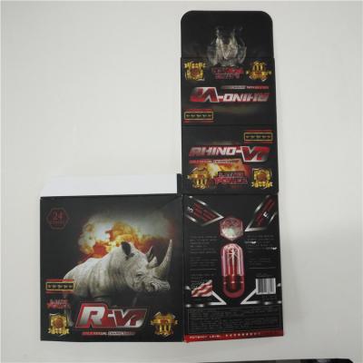 China ABS Material Plastic Pill Bottles Rhino 12 Blister Packaging Card Display Box for sale