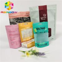China Matte Tea Bags Packaging Stand Up Aluminum Foil Bag With Zipper / Tearing Notch for sale