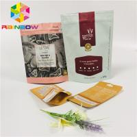 China Matte Tea Bags Packaging Stand Up Aluminum Foil Bag With Zipper / Tearing Notch for sale