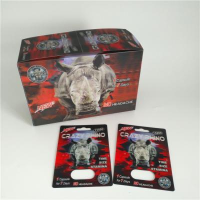 China Rhino 69 Red Panther 3d Cards Plastic Blister Packaging Custom Size For Male Capsule for sale