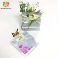 China Digital Print Foil Pouch Packaging Clear Front Hologram Zip Lock Bag For Cosmetic Sample for sale