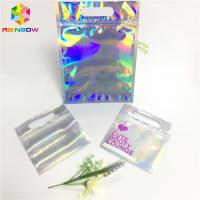 China Digital Print Foil Pouch Packaging Clear Front Hologram Zip Lock Bag For Cosmetic Sample for sale