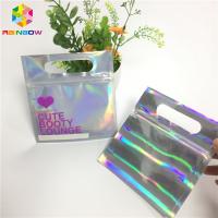 China Digital Print Foil Pouch Packaging Clear Front Hologram Zip Lock Bag For Cosmetic Sample for sale