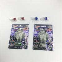 China Mini Plastic PS Bottle Blister Pack Packaging Rhino 69 Pills Capsule Bullet Shape Container for sale