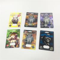 China Mini Plastic PS Bottle Blister Pack Packaging Rhino 69 Pills Capsule Bullet Shape Container for sale