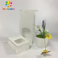 China Grease Proof Snack Bag Packaging Plain White Paper Clear Window Bag With Tin Tie for sale