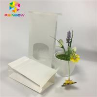 China Grease Proof Snack Bag Packaging Plain White Paper Clear Window Bag With Tin Tie for sale