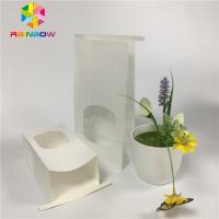 China Grease Proof Snack Bag Packaging Plain White Paper Clear Window Bag With Tin Tie for sale