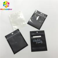 China Clear Front Plastic Mylar k Stand Up Pouches Three Side Seal For USB Cable for sale