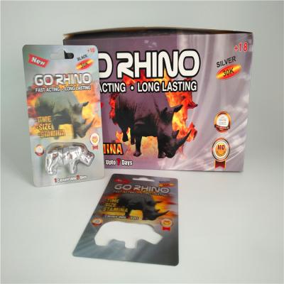 China Slide Blister Pack Packaging Insert Card Male Enhancement Pills 3D Card Packaging Bags for sale