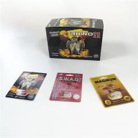 China Male Sexual Performance Enhancement Pills Packaging Rhino 69 Slide 3D Effect Blister Card for sale