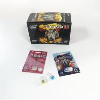 China Coated Paper Blister Card Packaging Custom Printed 3D Effect Rhino 69 Pill Capsule Pack for sale