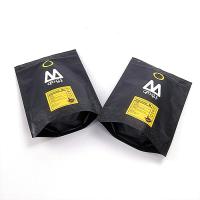 China Resealable Stand Up Zipper Pouch Bags Custom Printed Laminated Matte Black Color for sale