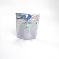 China Hologram Cosmetic Makeup Stand Up Pouch Zip Lock Flat  30-150 Micron Thickness for sale