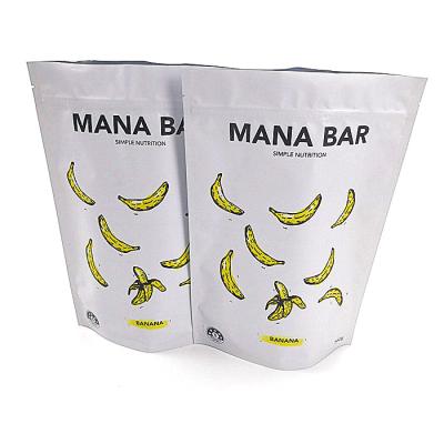 China White Matte Stand Up Pouch Bags Resealable Food Safe Grade Customized With Zipper for sale