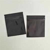 China Reusable Bpa Free Black Sachet Herbal Incense Packaging Glossy Aluminium Foil Zipper Bags for sale