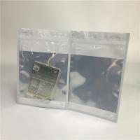 China Small Foil Pouch Packaging Gold Silver Foil Zip Lock Bag With One Side Clear for sale