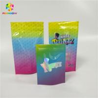 China Clear Window Aluminum Foil Pouch Packaging Cbd Weed Mylar Plastic Doypack Pack With Zipper for sale
