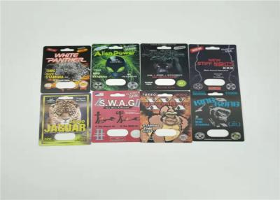 China Waterproof Blister Card Packaging Rhino 99 50k Male Enhancement Pills 3d Effect Insert Card for sale