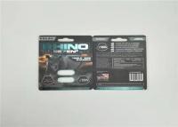 China Pill Medicine Two Capsules Blister Packaging Card Rhino 69 Card With Plastic Cover Bottle for sale
