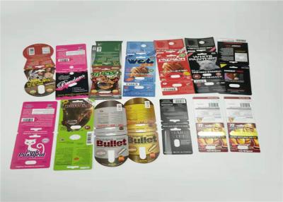 China Capsule Plastic Blister Packaging Sex Pill 3D Card Rhino 8-50000 Pattern With Plastic Cover for sale