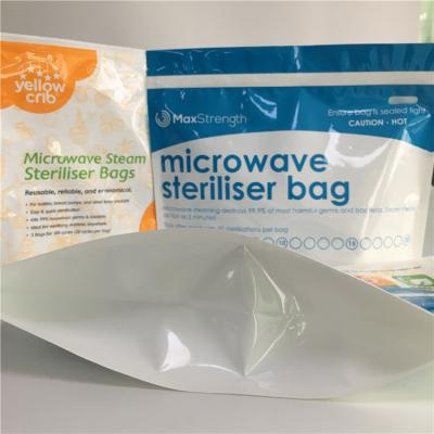 China k Microwave Bottom Gusset Bags Glossy Stand Up Plastic Sterilizer Retort Pouch for sale