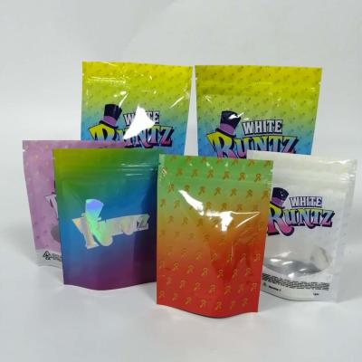 China k Holographic Herbal Incense Packaging Customized Bag Childproof 3.5g Pouch for sale