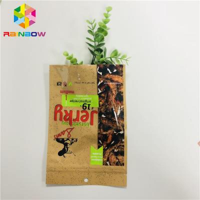 China Smell Proof Aluminum Foil Food Pouch Stand Up Mylar Jerky / Dried Fruit Bag for sale