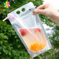 China PET Material Drink Juice Food Pouch Packaging Doypack Bag CMYK Printing With Handles for sale