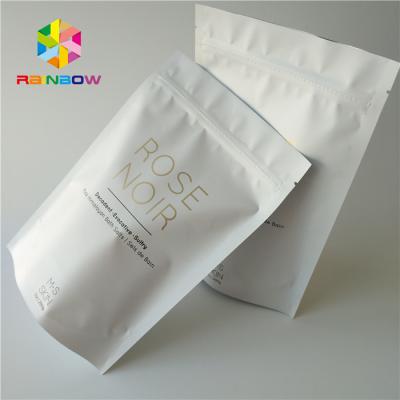China White Plastic Stand Up Body Scrub Cosmetic Packaging Bag For Sea Salt Bathing Skin Care for sale