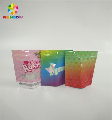China Childproof 3.5g Stand Up Zipper Pouch Bags Customize Print Runtz Pack Smell Proof for sale