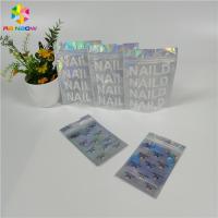 China Stand Up Customized Makeup Organizer Bag One Side Clear Holographic Laser Packaging for sale
