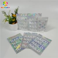 China Holographic Foil Zipper Stand Up Pouch Mylar Bag Custom Print k Smell Proof for sale