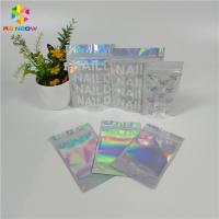 China Holographic Foil Zipper Stand Up Pouch Mylar Bag Custom Print k Smell Proof for sale