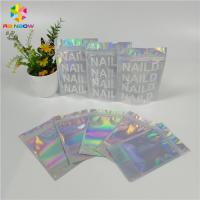 China Holographic Foil Zipper Stand Up Pouch Mylar Bag Custom Print k Smell Proof for sale