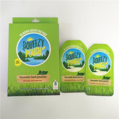 China Reusable Spout Pouch Packaging BPA Free Custom Printed Double Zipper With Nozzle for sale