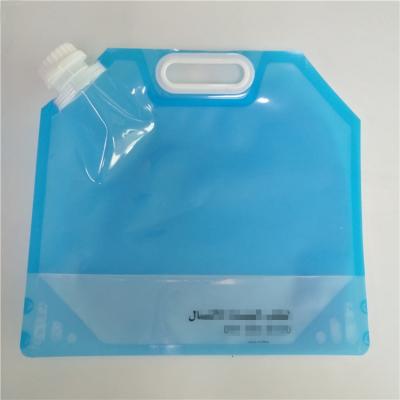 China Outdoor Liquid Storage Bags , Drinking Water Stand Up Spout Pouch With Handle for sale