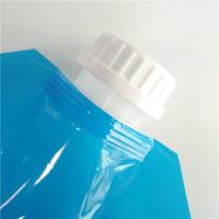 China Outdoor Liquid Storage Bags , Drinking Water Stand Up Spout Pouch With Handle for sale