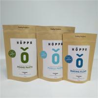 China Kraft Paper Material Stand Up Pouch Peanut Protein Powder Packaging Gravure Printing for sale