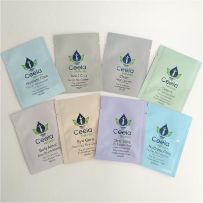China Digital Printed Foil Pouch Packaging Sachet Cosmetic Skin Care Packaging Bag 5ml for sale