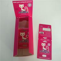 China UV Effect Pink Pussycat Paper Cards Capsule Blister Packaging With Container Bullet for sale