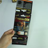 China Premier ZEN Blister Pack Packaging Metallic Silver Paper Card For Male Enhancer Capsule for sale
