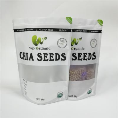 China Smell Proof Snack Bag Packaging Cookie Dough Puff Pouches With Front Foggy Windows for sale