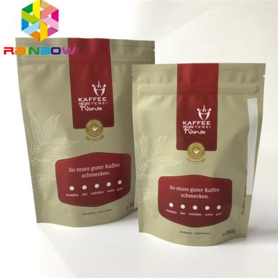 China Heat Seal Food Plastic Pouches Packaging Resealable Coffee Bags Customized Size for sale