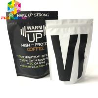 China Kraft Paper Stand Up Coffee Pouches , k Plastic Food Packaging Moisture Proof for sale