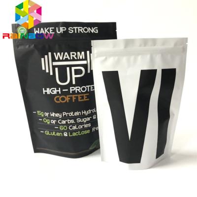 China Kraft Paper Stand Up Coffee Pouches , k Plastic Food Packaging Moisture Proof for sale