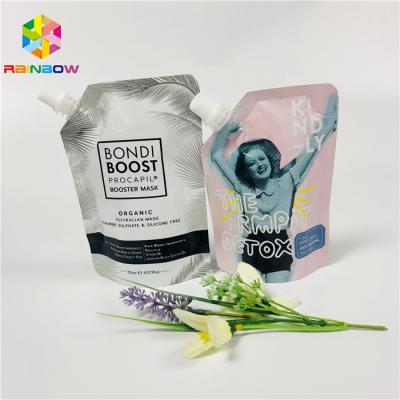 China Doypack Food Grade Stand Up Pouches Reusable Cleansing Gel Facial Liquid Mask Packing for sale