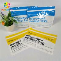 China Plastic Microwave Sterilizer Stand Up Zipper Pouch Bags For Baby Feeder / Bottle for sale