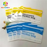China Plastic Microwave Sterilizer Stand Up Zipper Pouch Bags For Baby Feeder / Bottle for sale